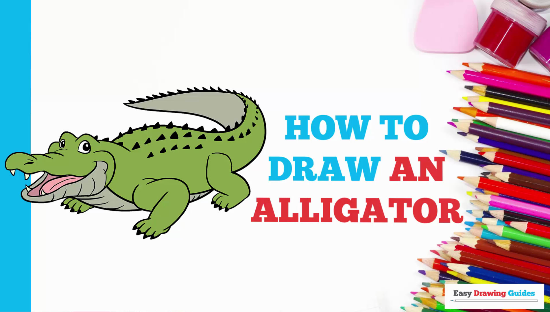 alligator drawing easy