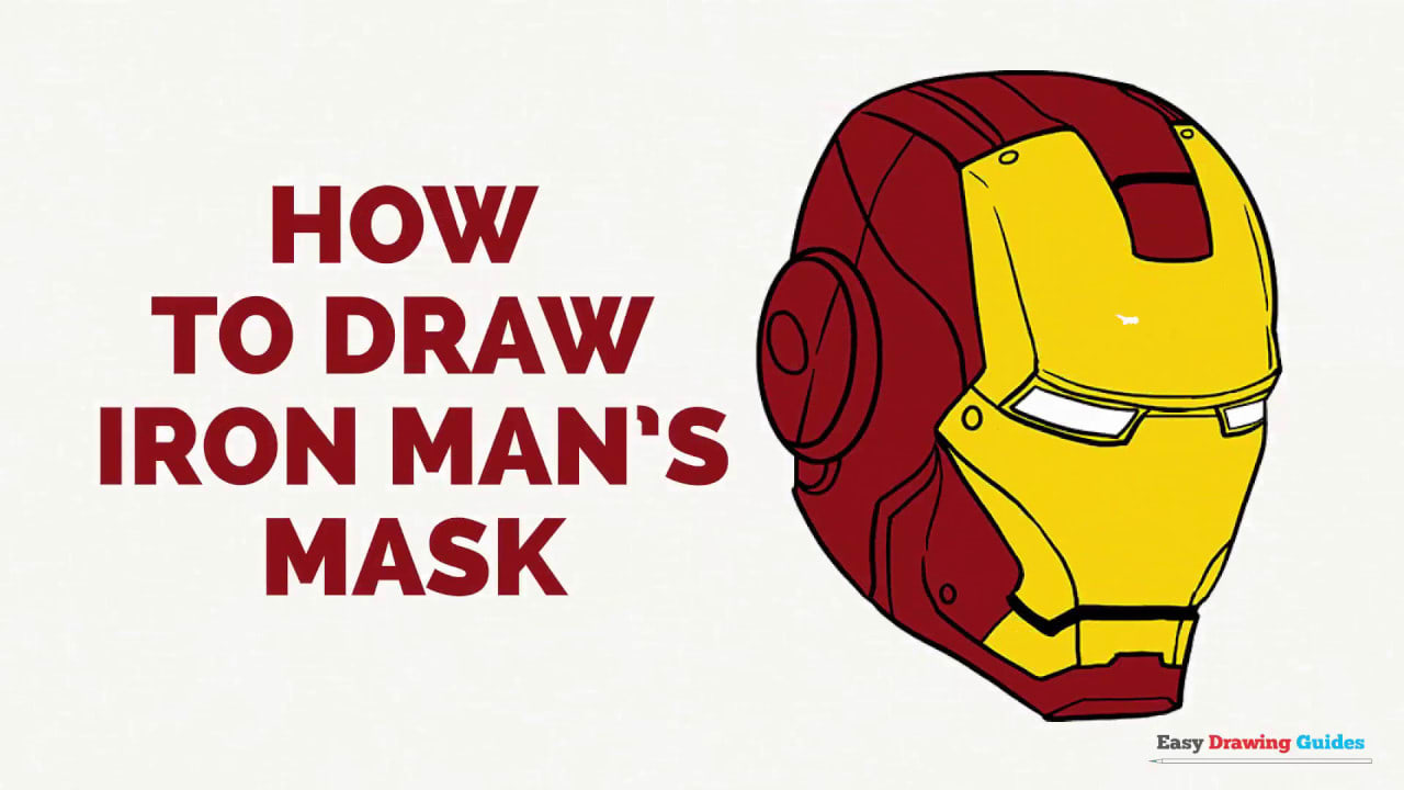 how to draw iron man face easy