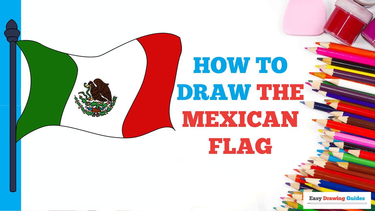 how to draw the eagle in the mexican flag