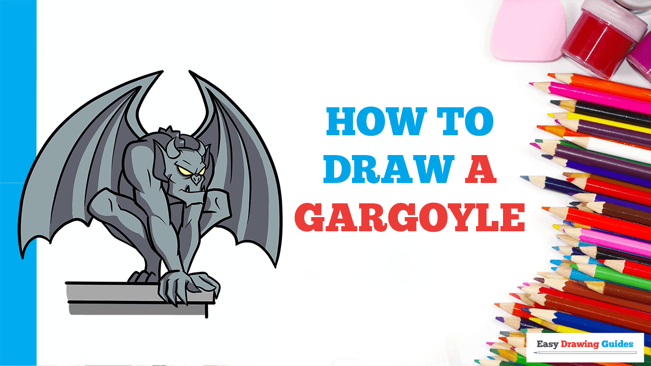 how to draw a gargoyle dragon