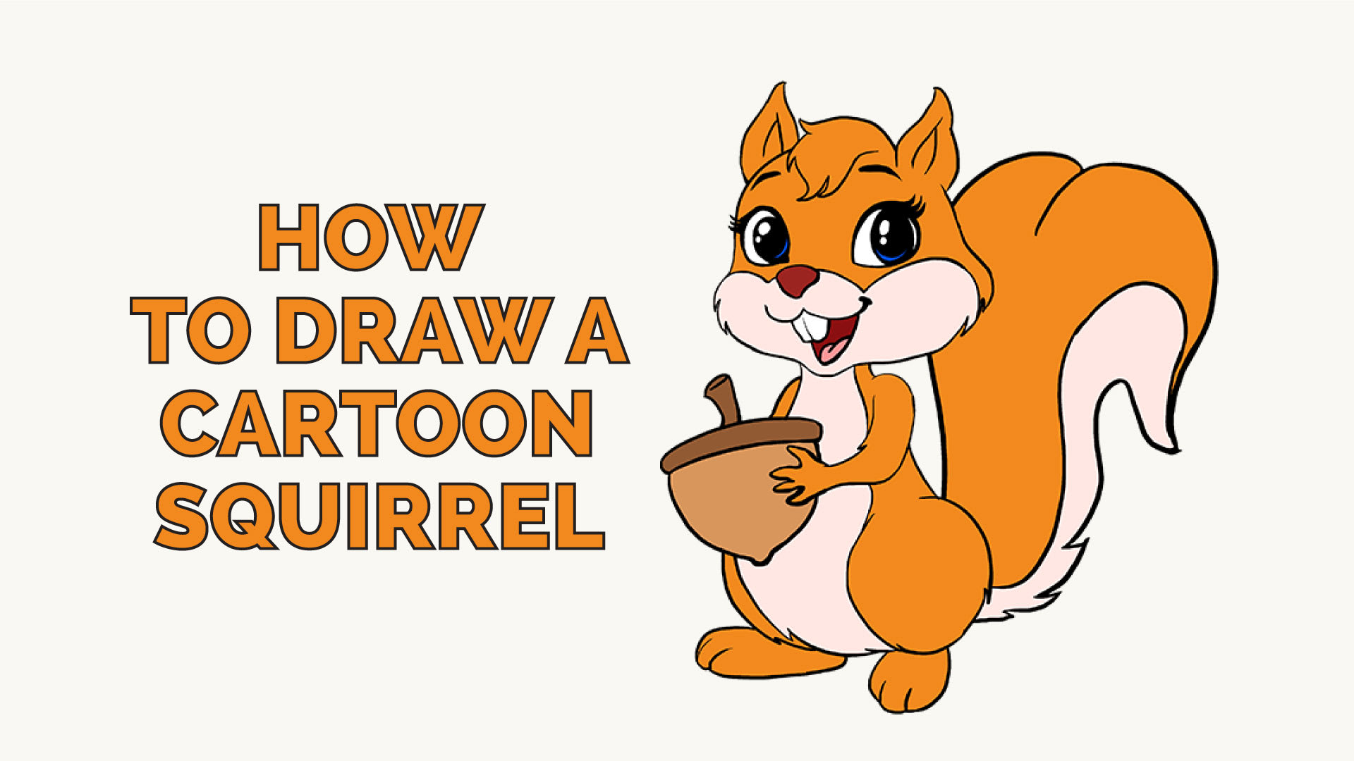 how to draw easy squirrel