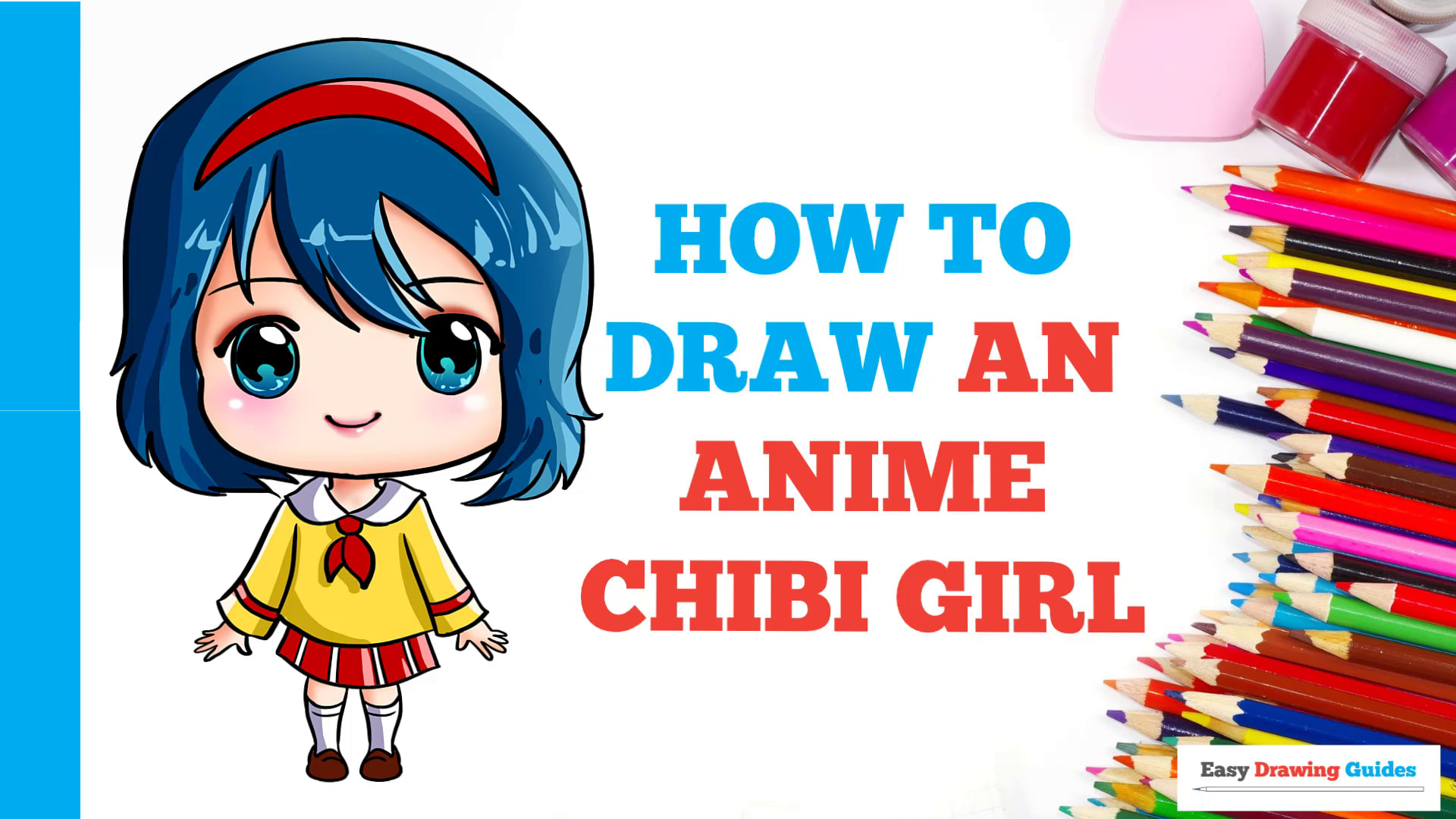 how to draw a girl step by step chibi