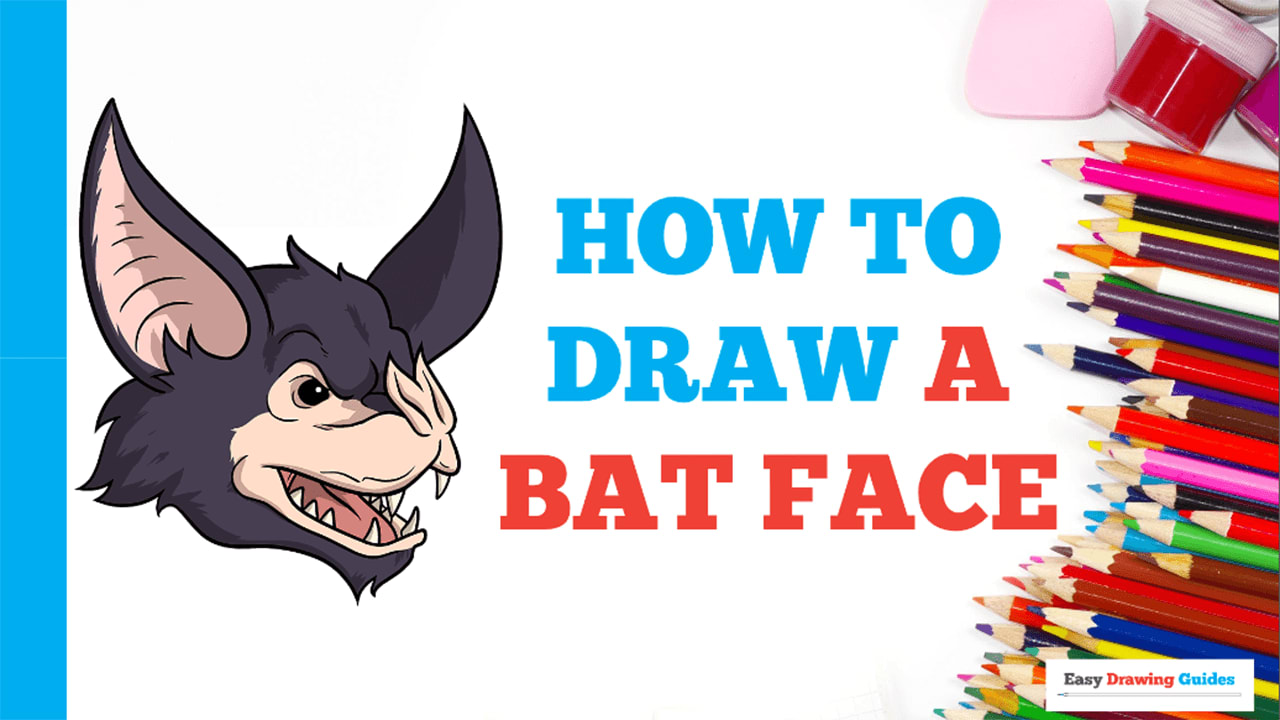 how to draw bat on face