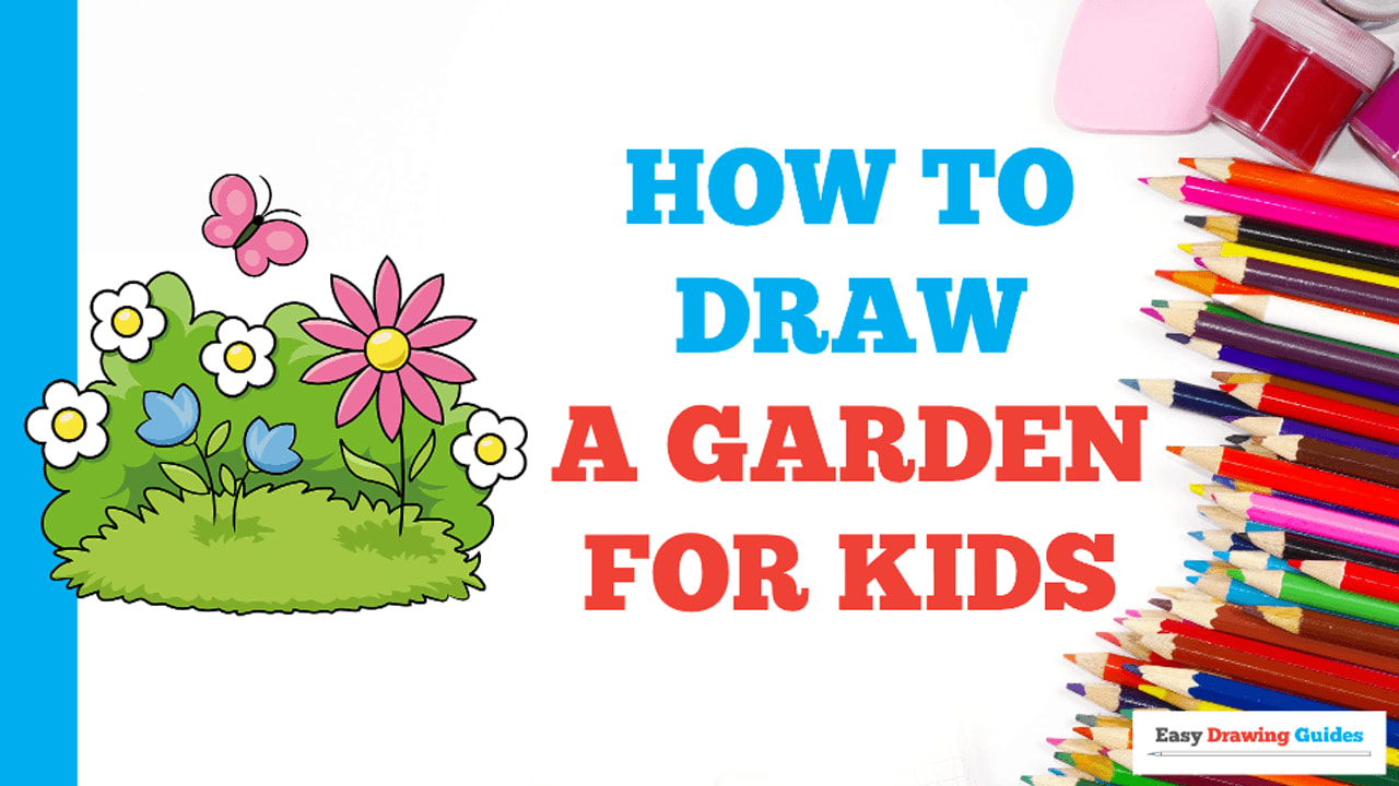 how to draw garden