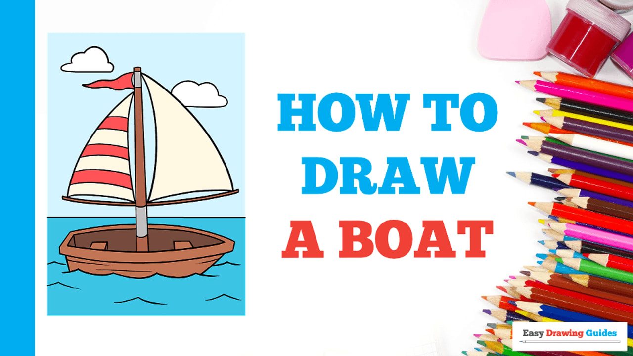 how to draw water transport step by step