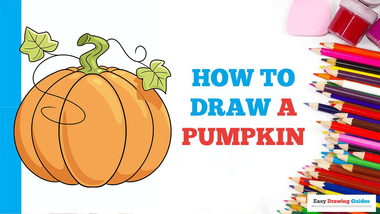 how to draw leaves on a pumpkin