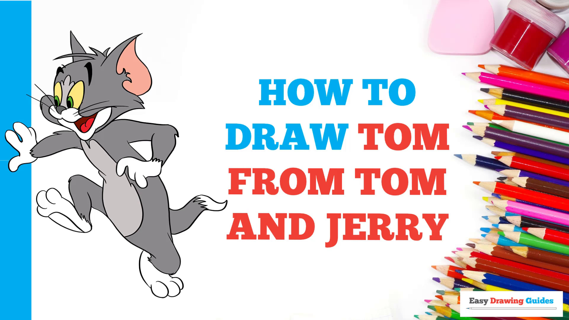 how to draw tom and jerry