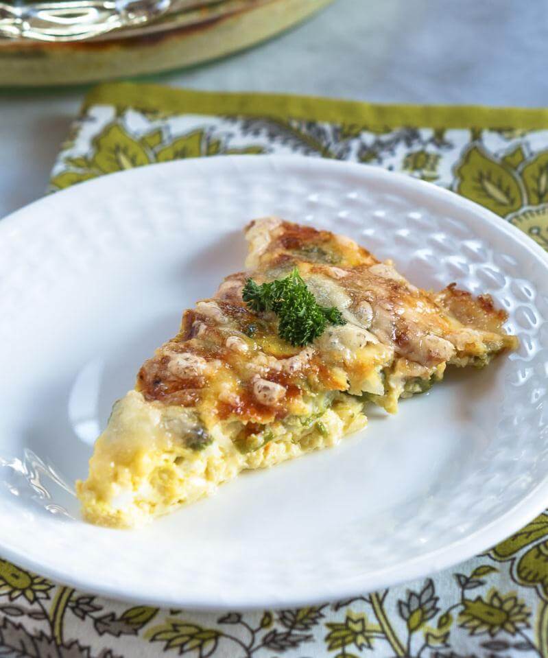 how to make asparagus crustless quiche