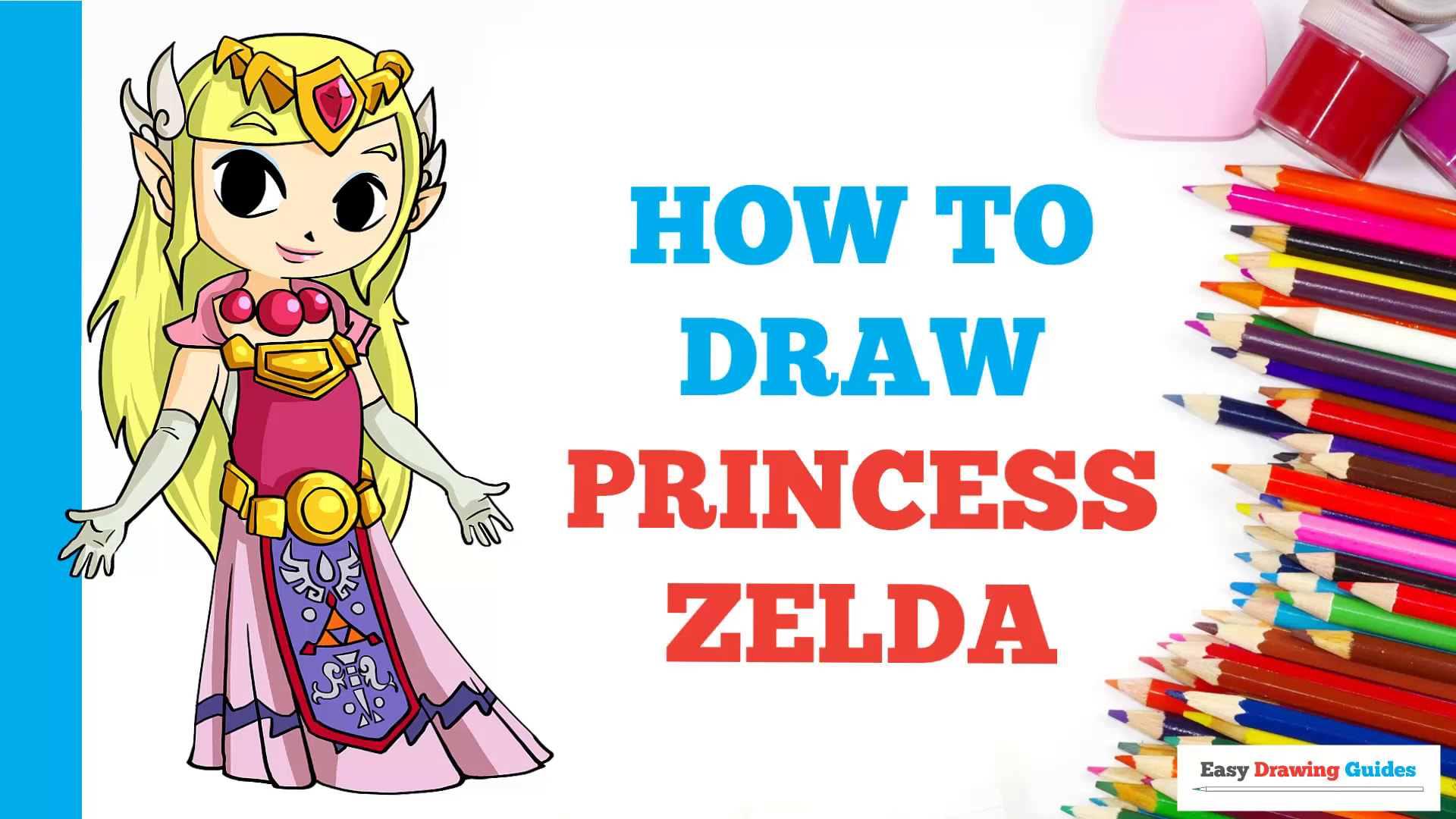 how to draw zelda face