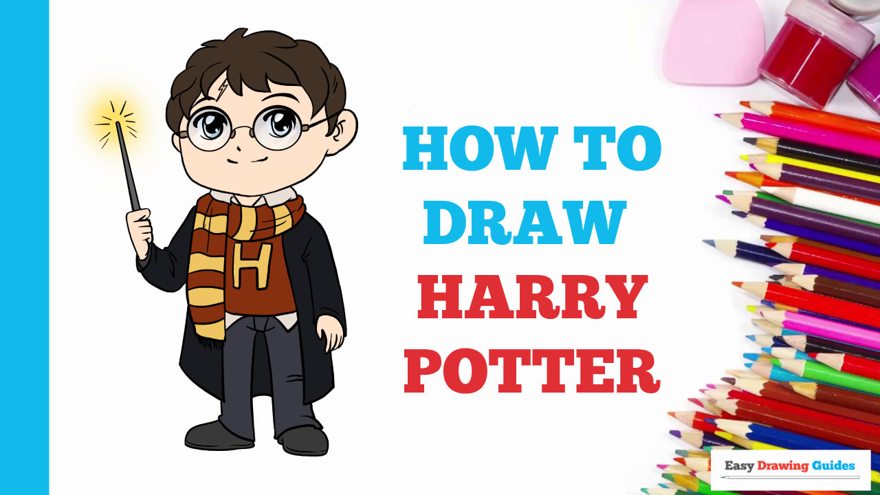 how to draw harry potter wand step by step