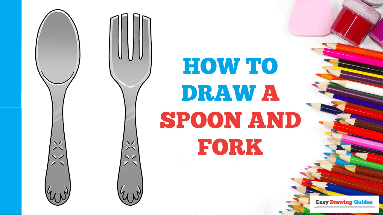 fork drawing easy