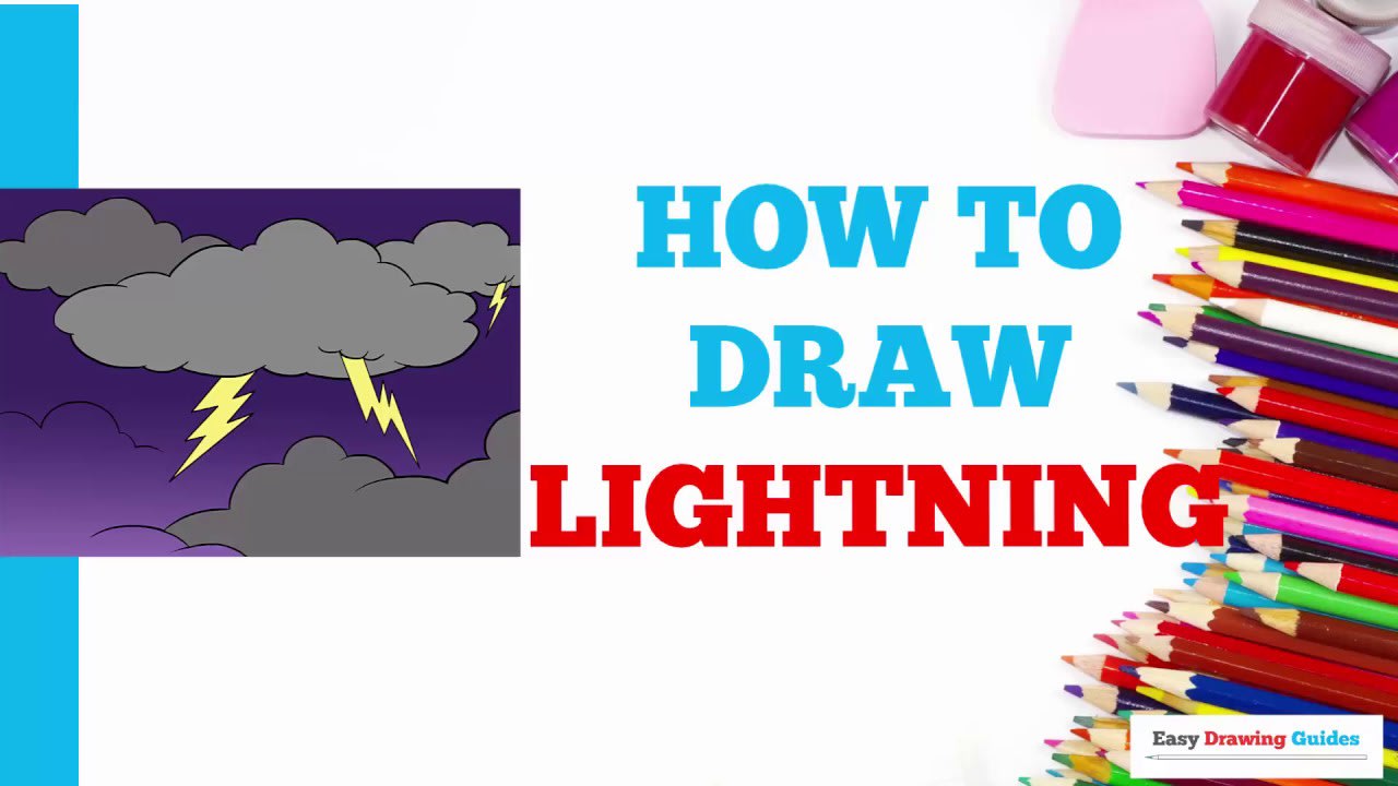 how to draw lightning easy