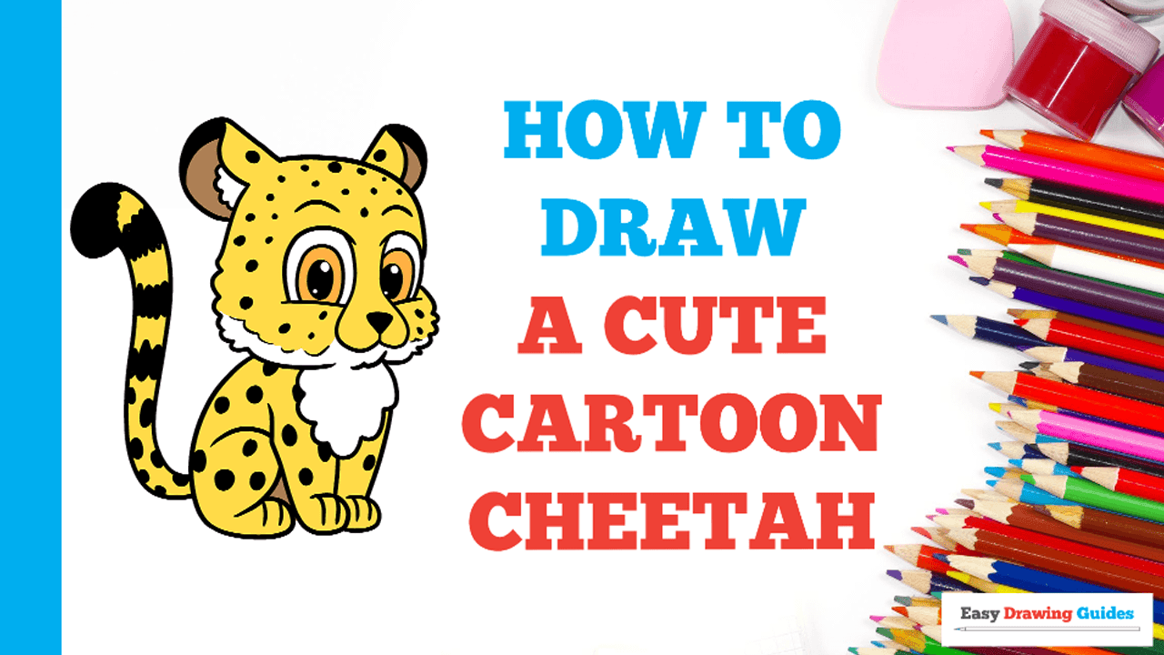 simple cheetah drawing cute