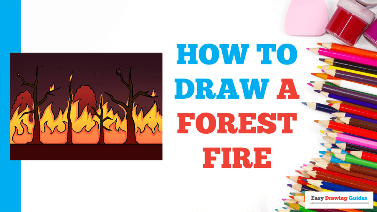 forest fire drawing simple