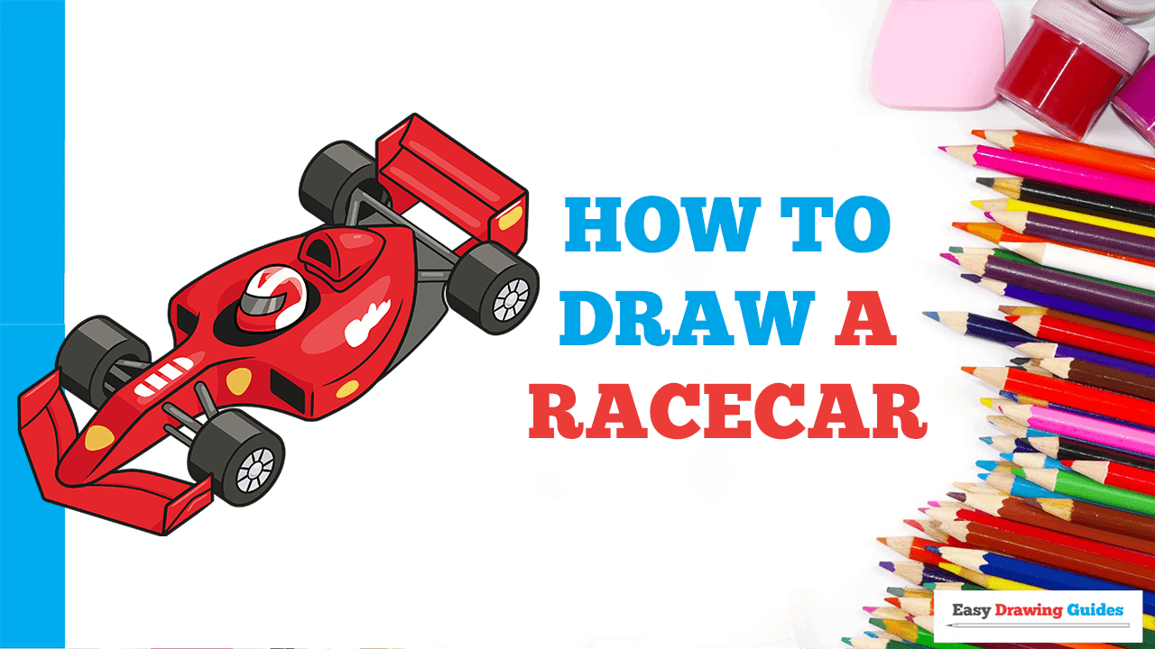 how to draw racing car step by step