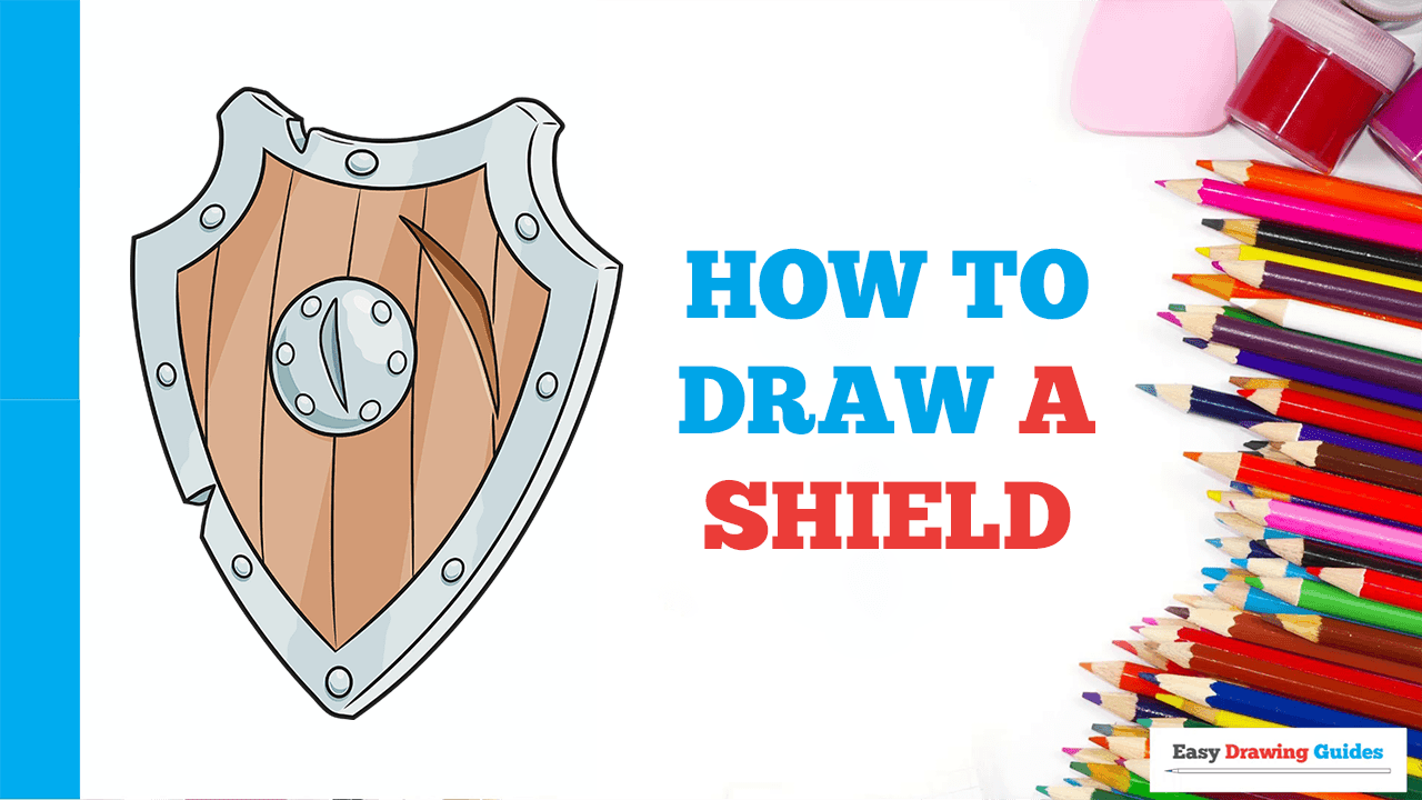 how to draw knight shield