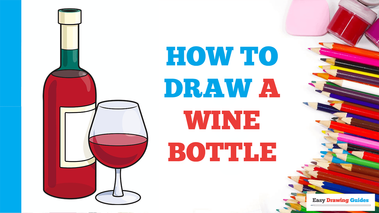 how to draw a glass of wine step by step