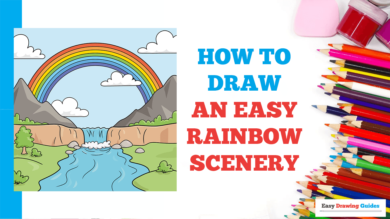 how to draw rainbow with nature