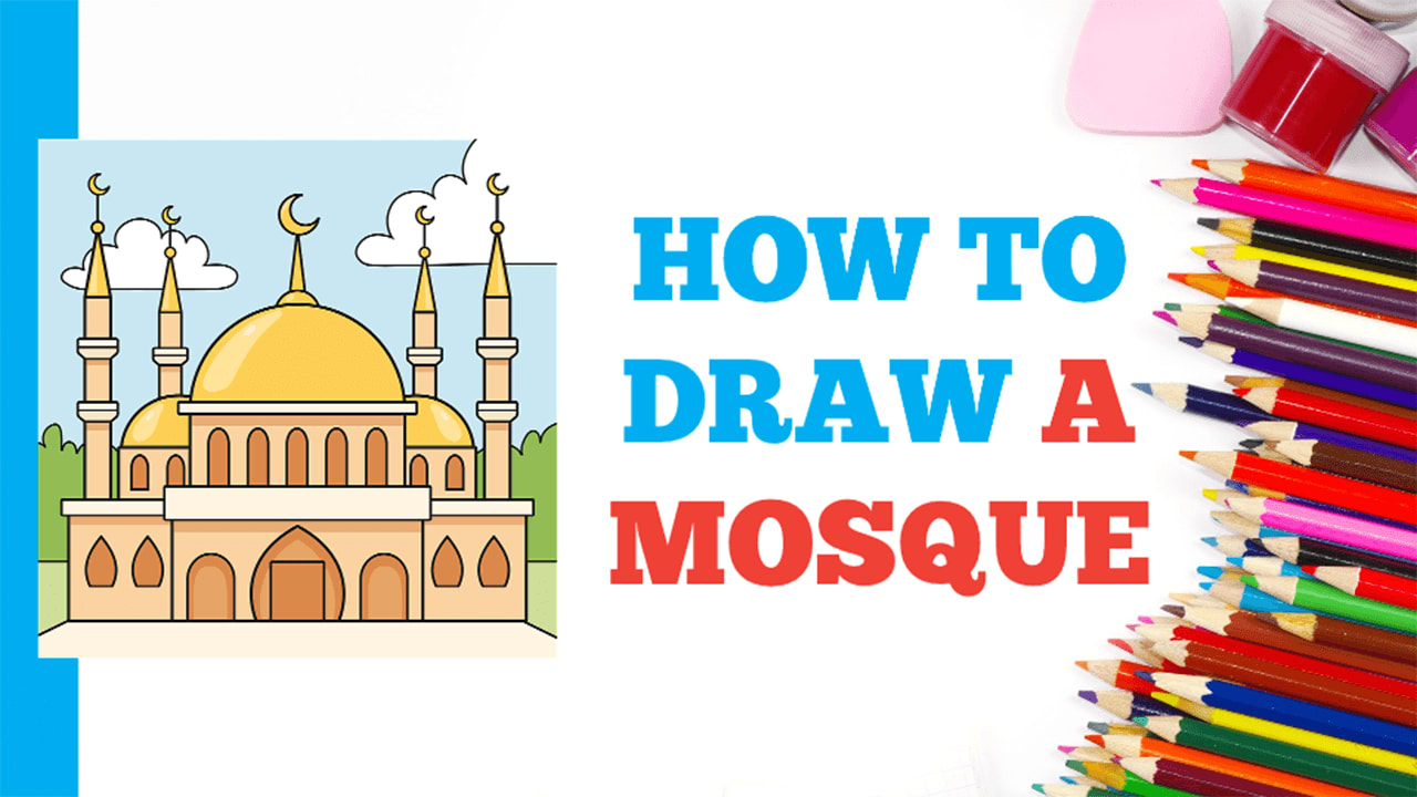 drawing mosque easy