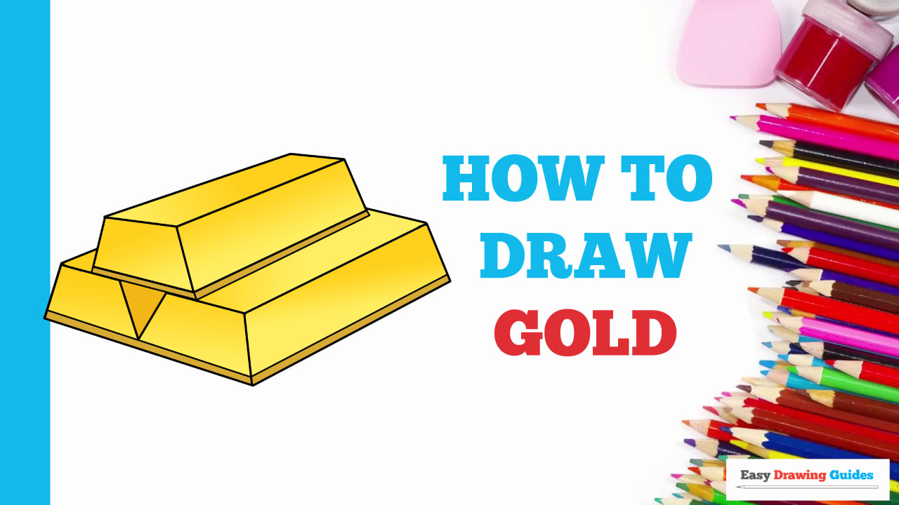 how to draw gold bricks