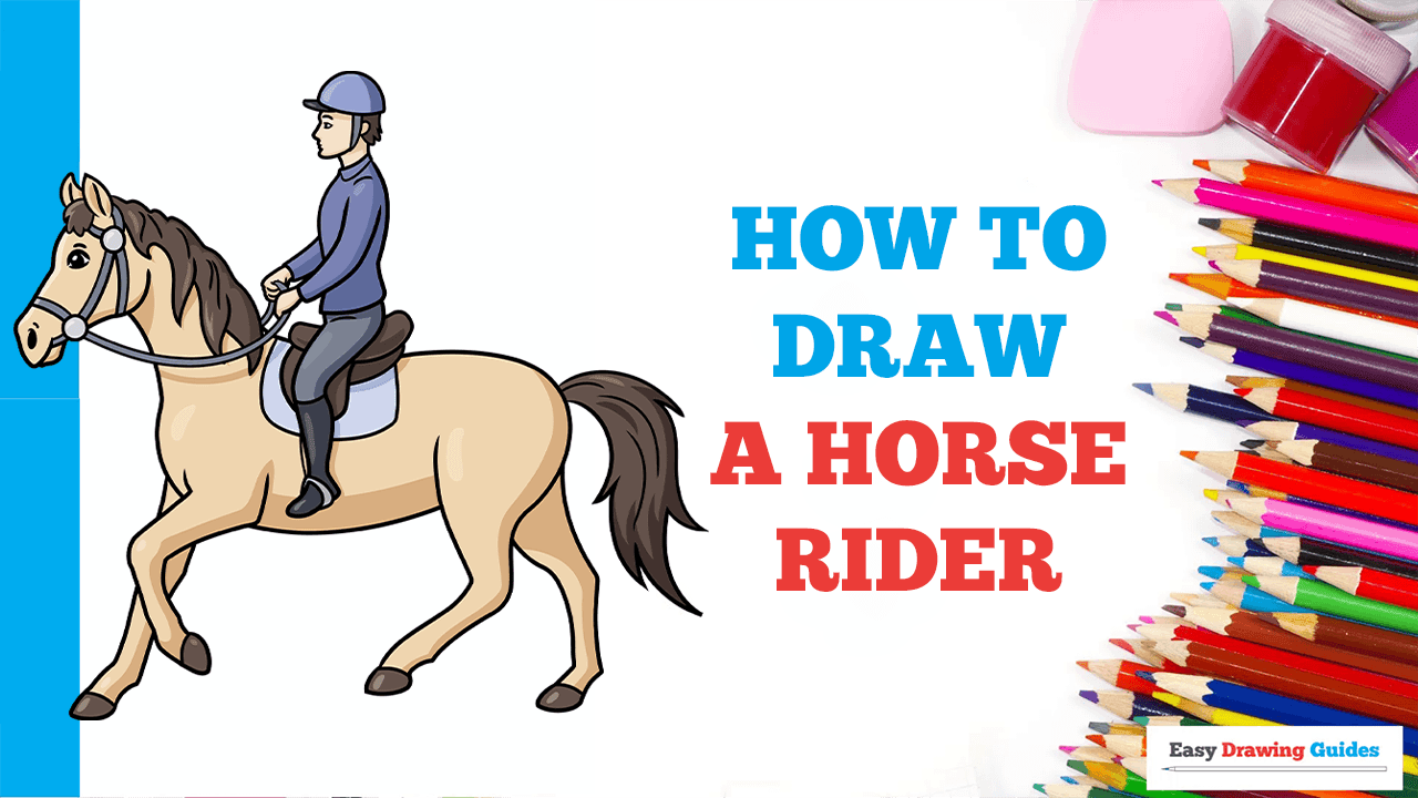 how to draw a girl riding a horse step by step