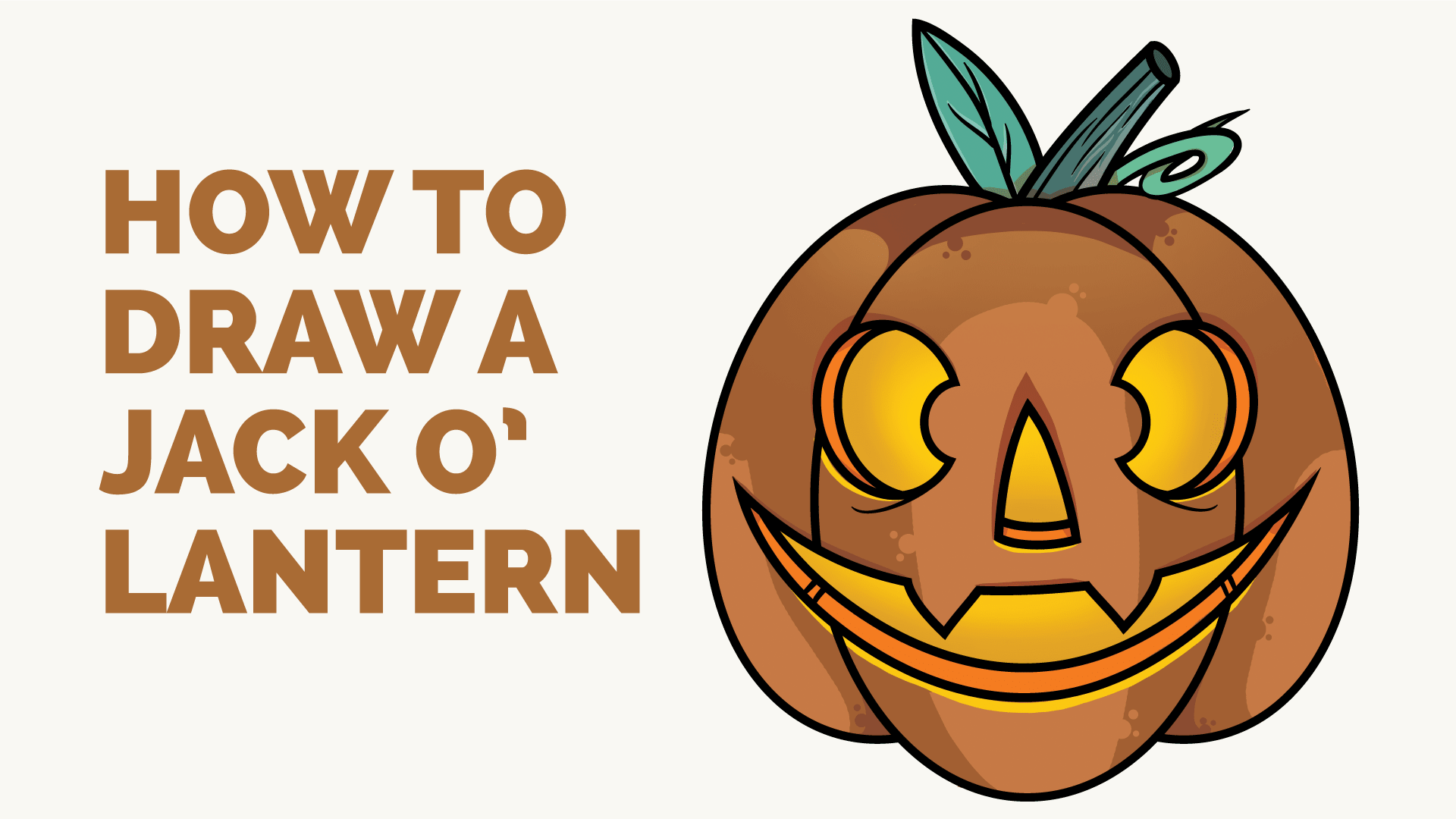 how to draw an easy jack o lantern