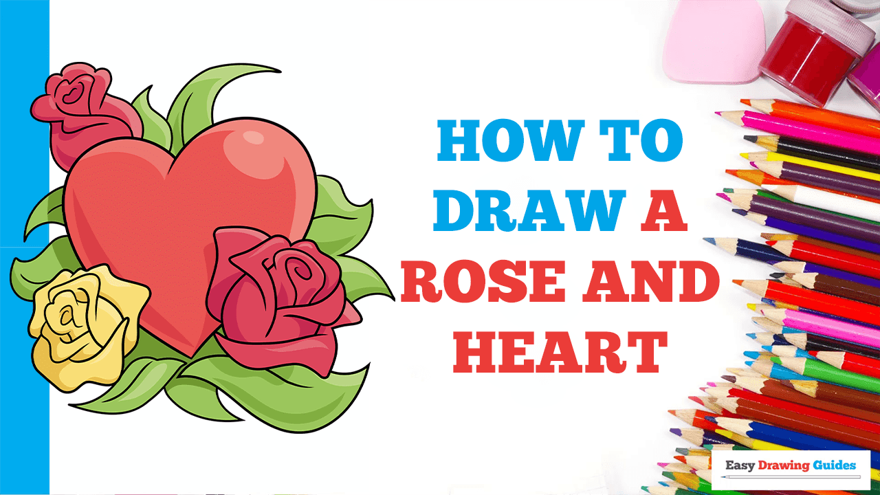 how to draw heart flower
