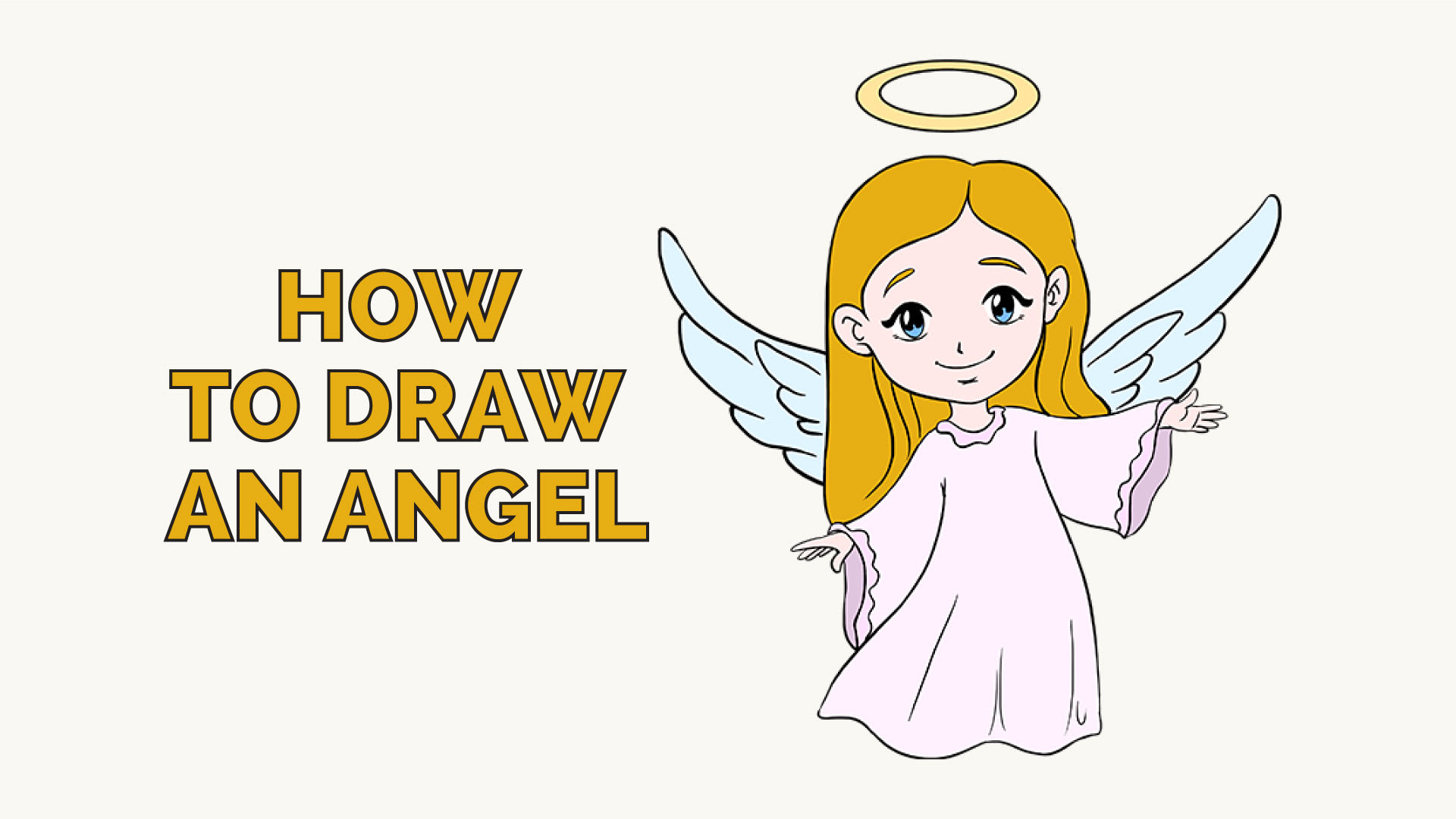 how to draw easy angel