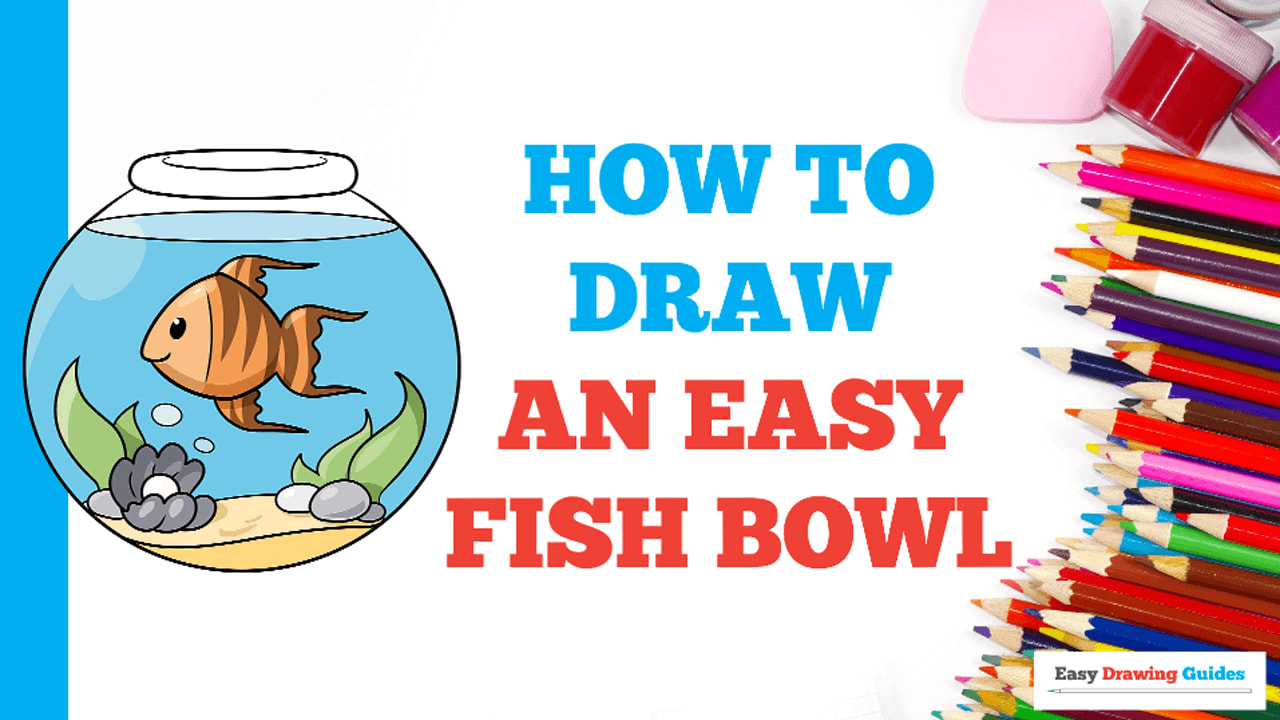how to draw easy fish tank