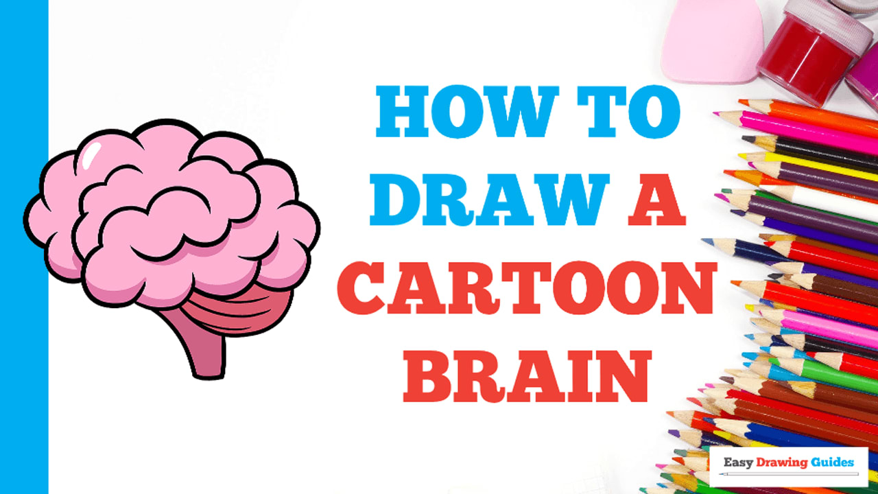 how to draw cartoon brain
