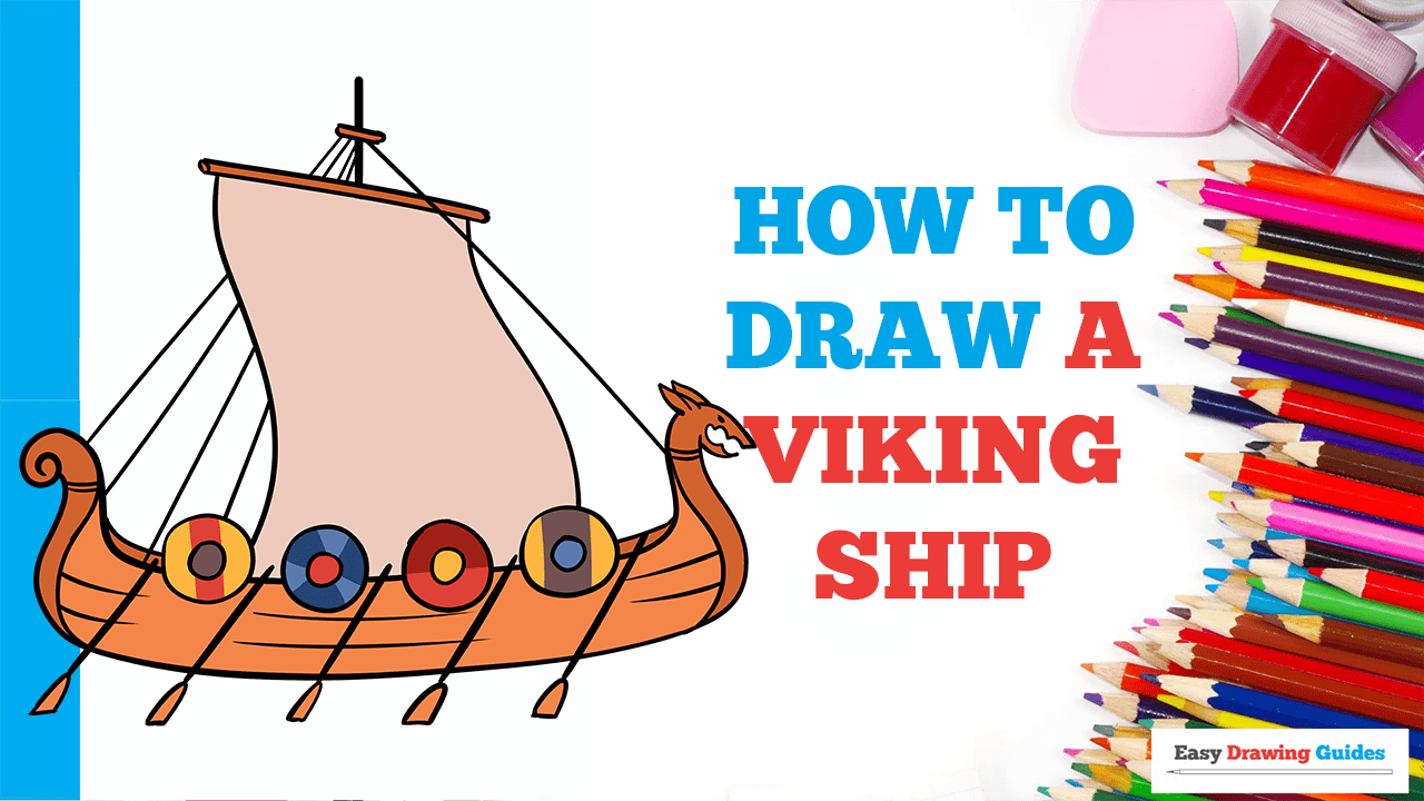 how to draw a viking figurehead