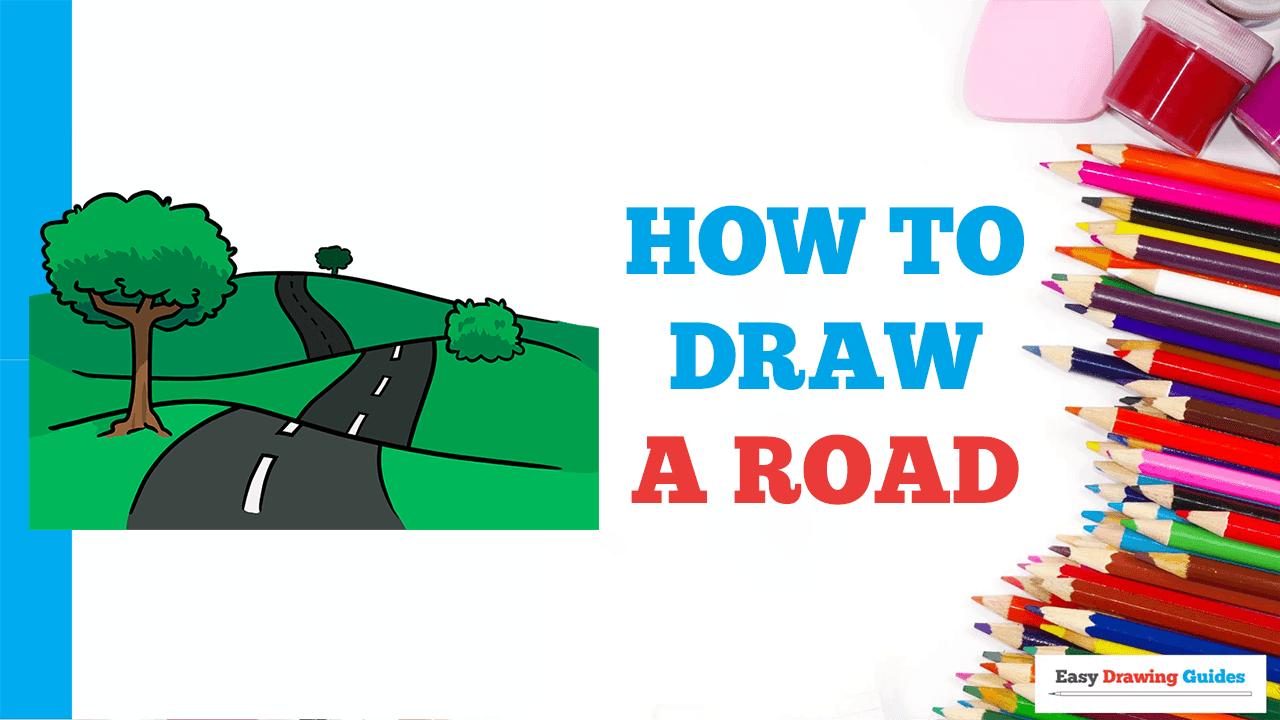 how to draw a road on word