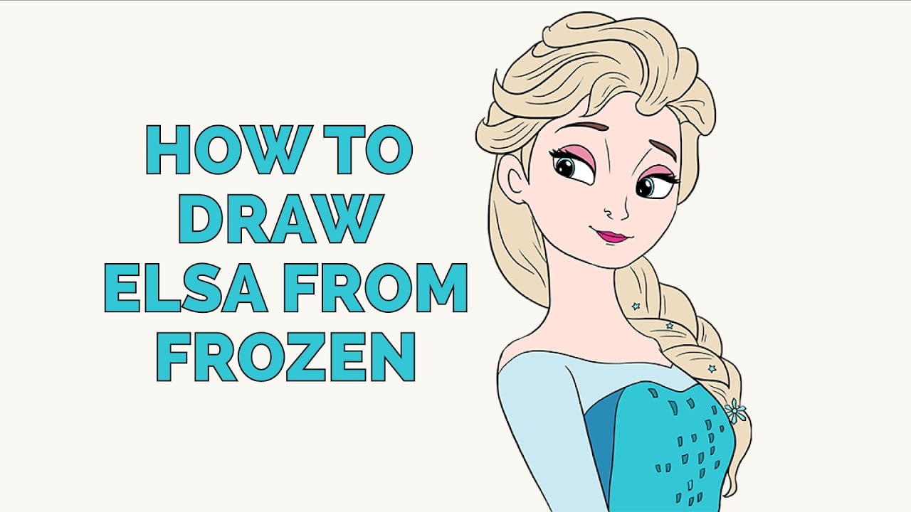 how to draw elsa of frozen step by step