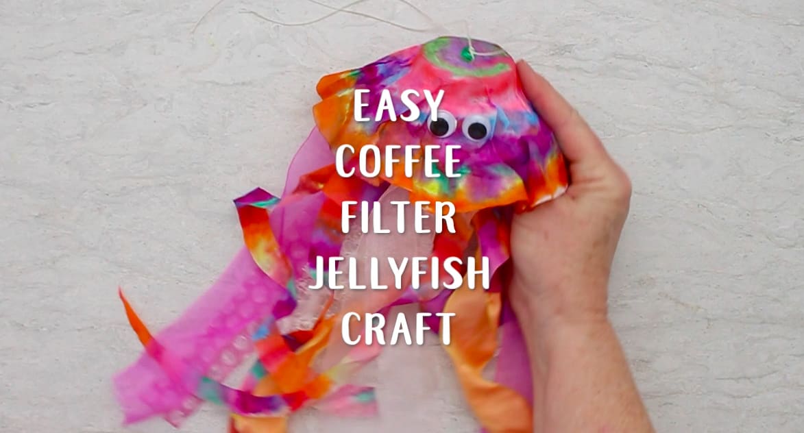 how to make a jellyfish with coffee filter