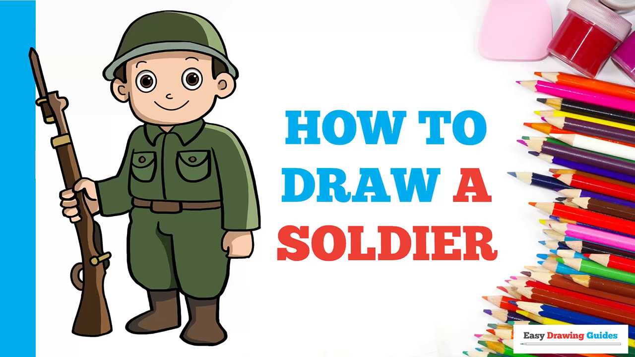 how to draw a soldier without gun