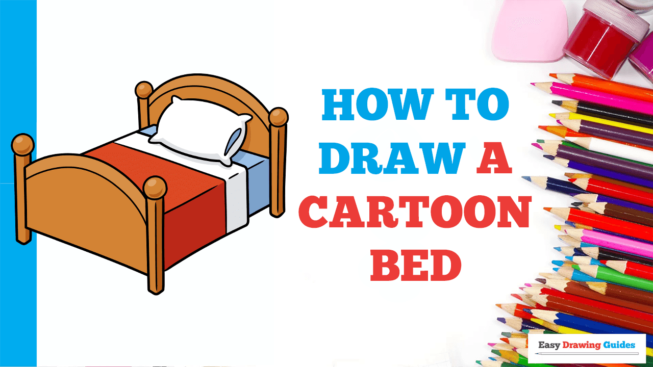 how to draw a bedroom easy