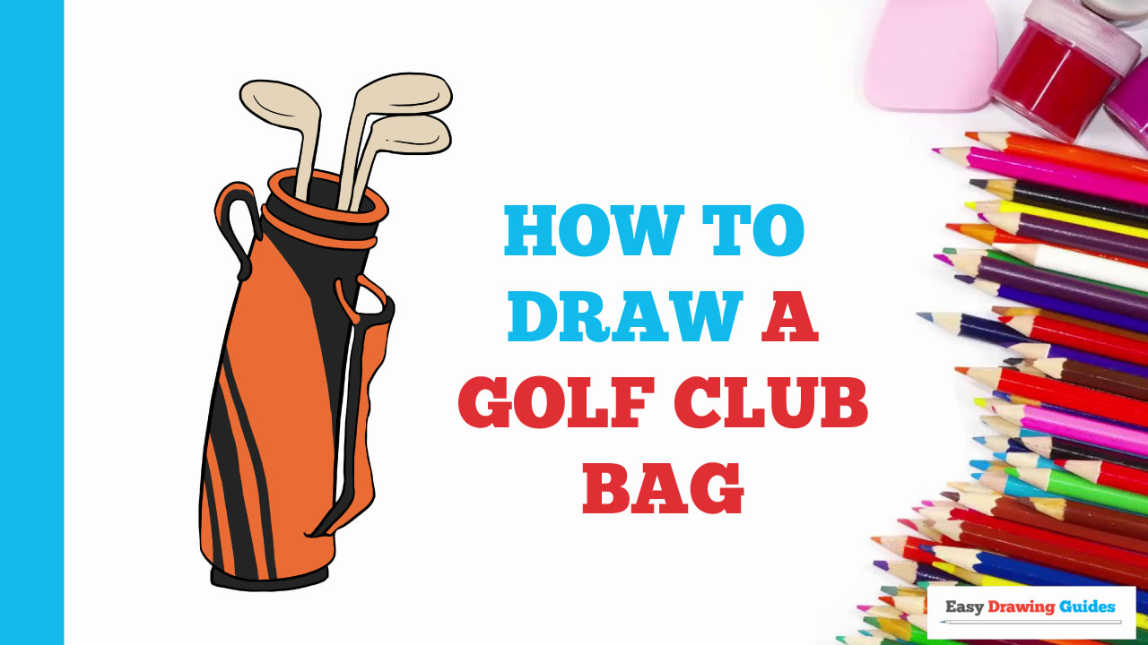 how to draw golf clubs