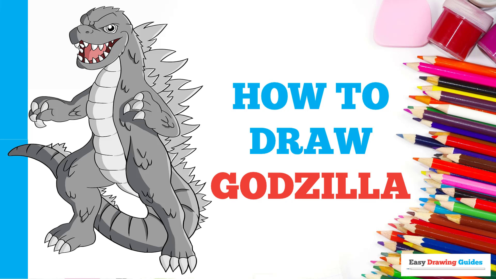 how to draw godzilla