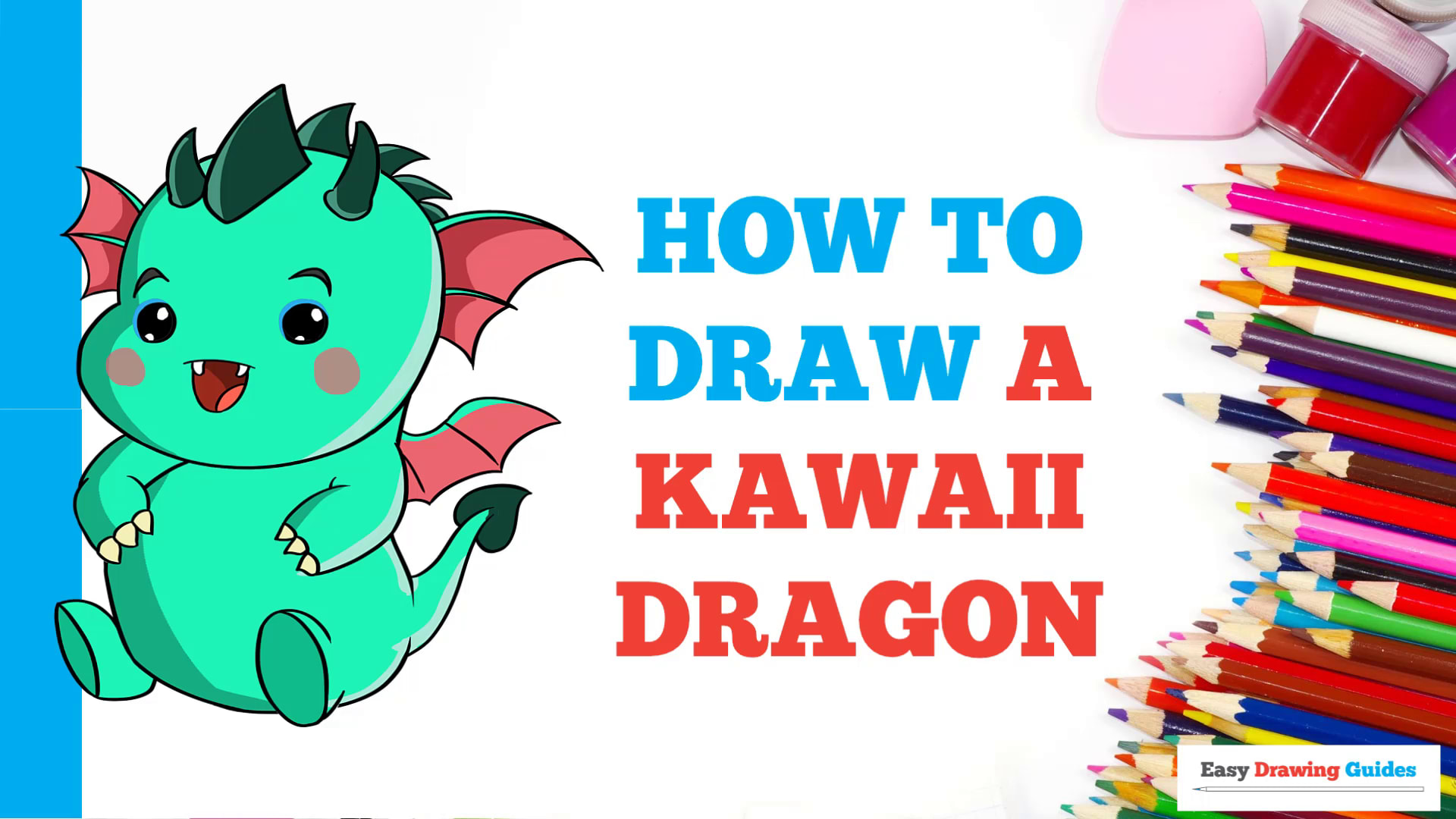 how to draw a dragon kawaii