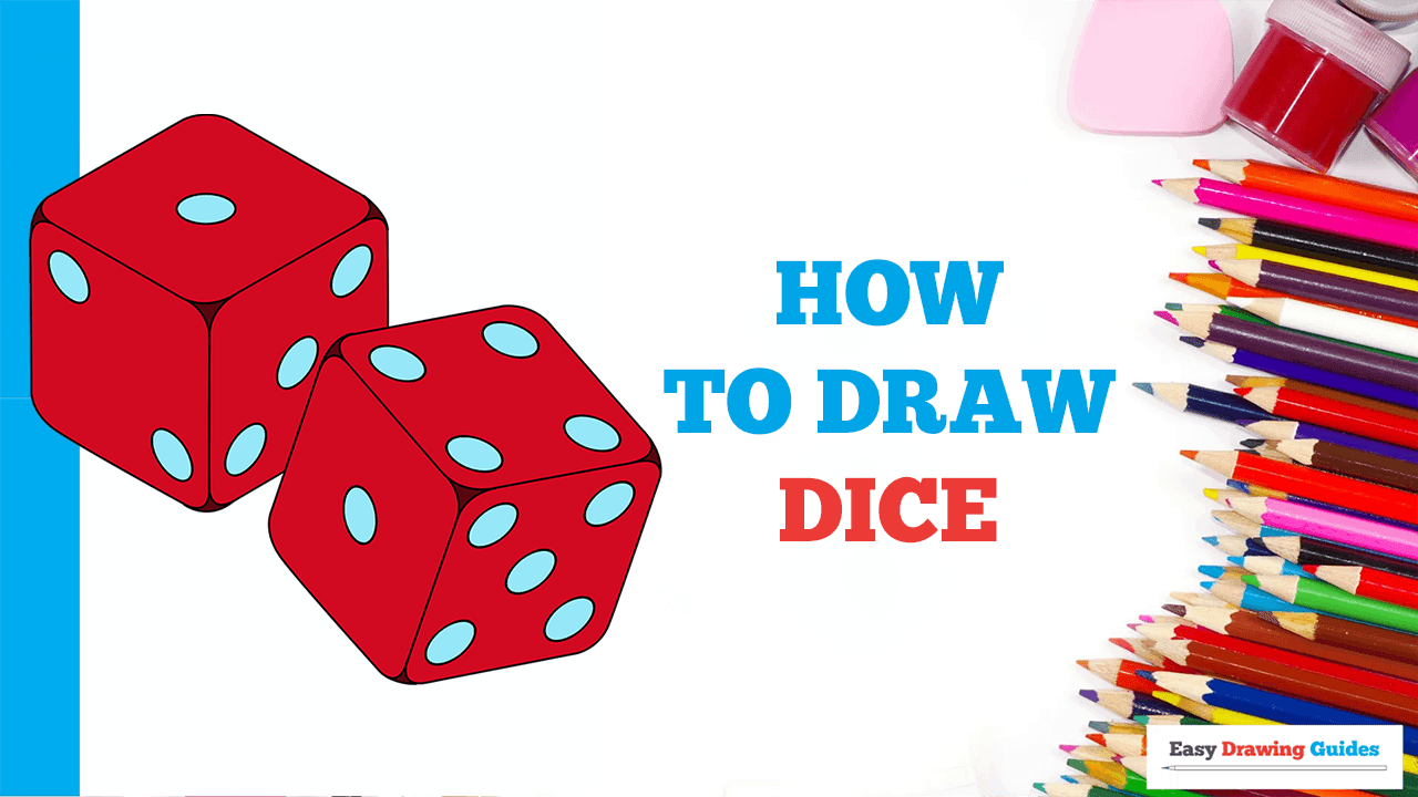 dice drawing easy
