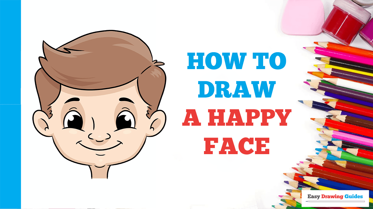 how to draw happy face