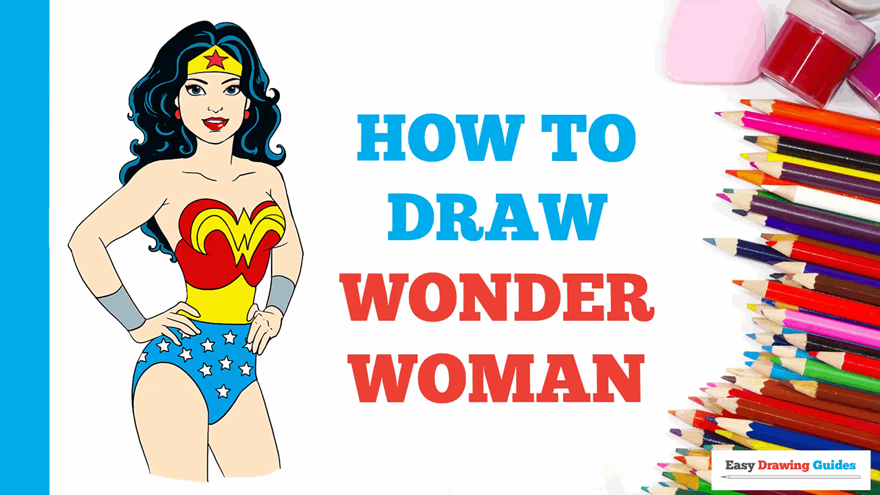 how to draw wonder woman step by step full body