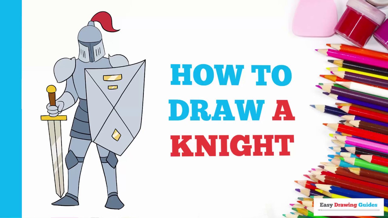 how to draw a knight on a horse easy