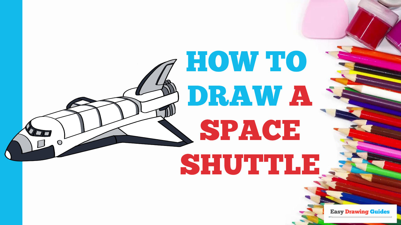 How To Draw The Nasa Space Shuttle Step By Step Space How Space