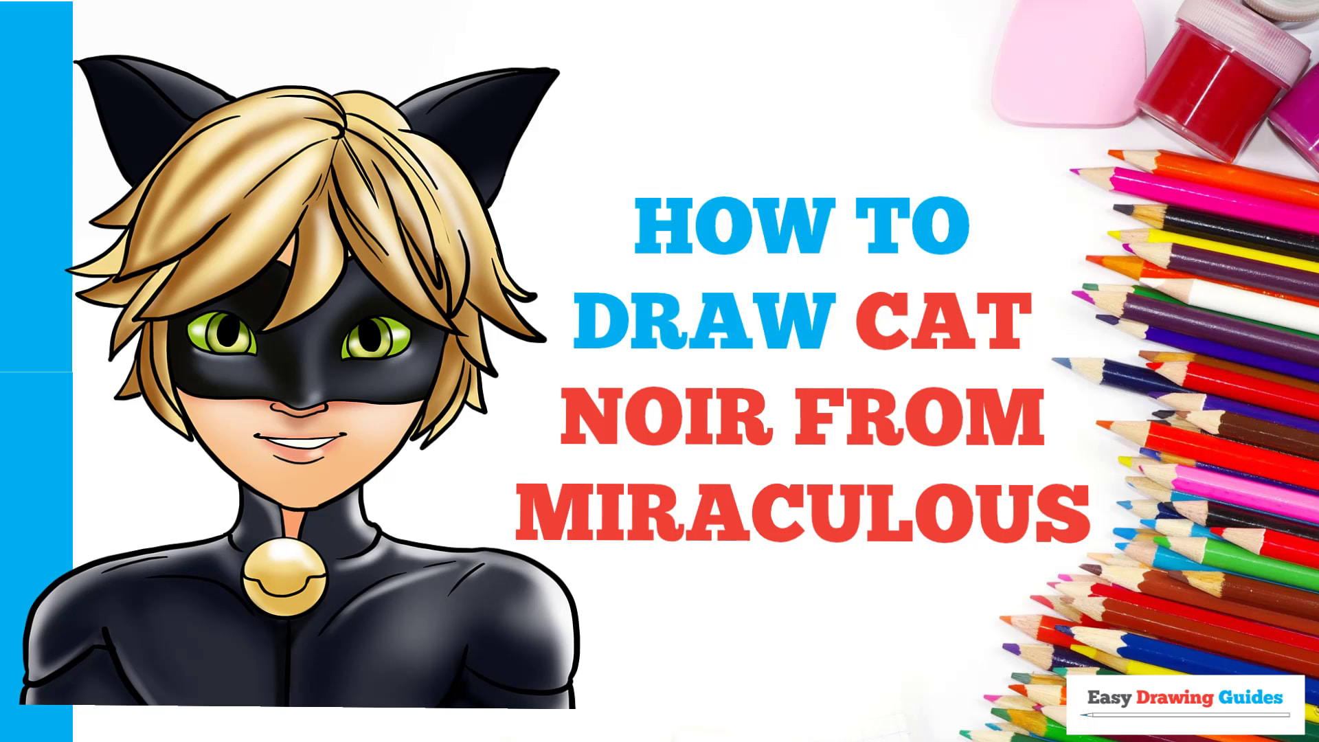 how to draw cat noir mask