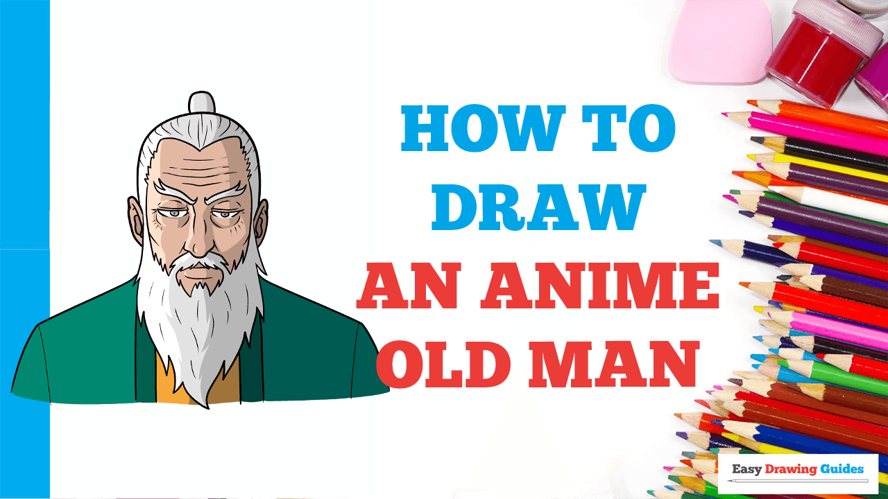 how to draw easy old man