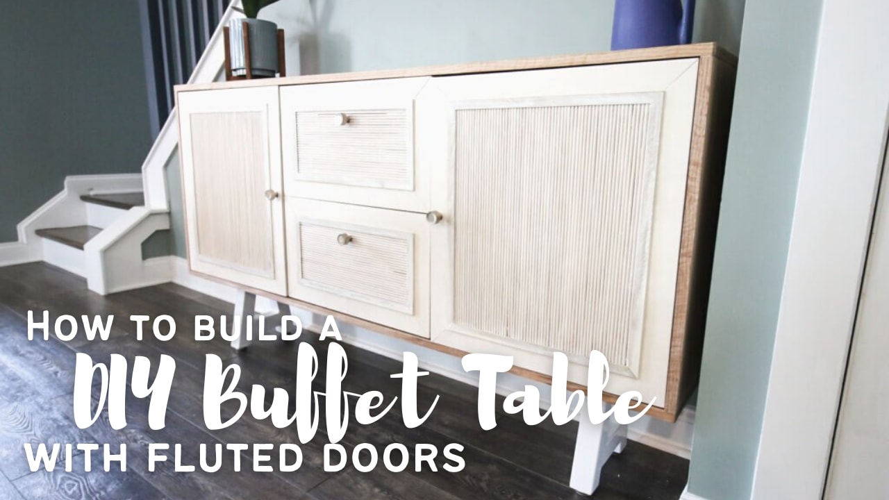 home made buffet table