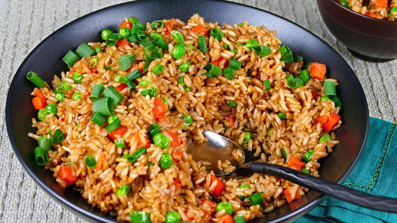 how to cook brown rice with mixed vegetables