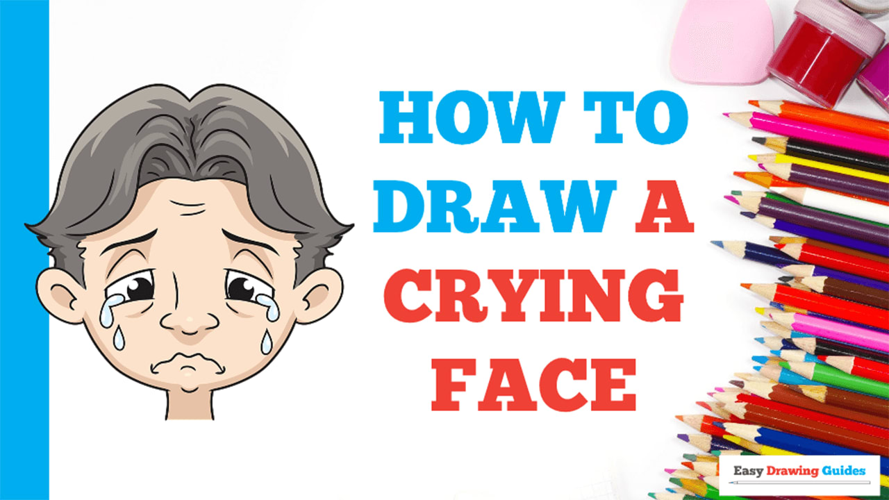 how to draw crying anime face
