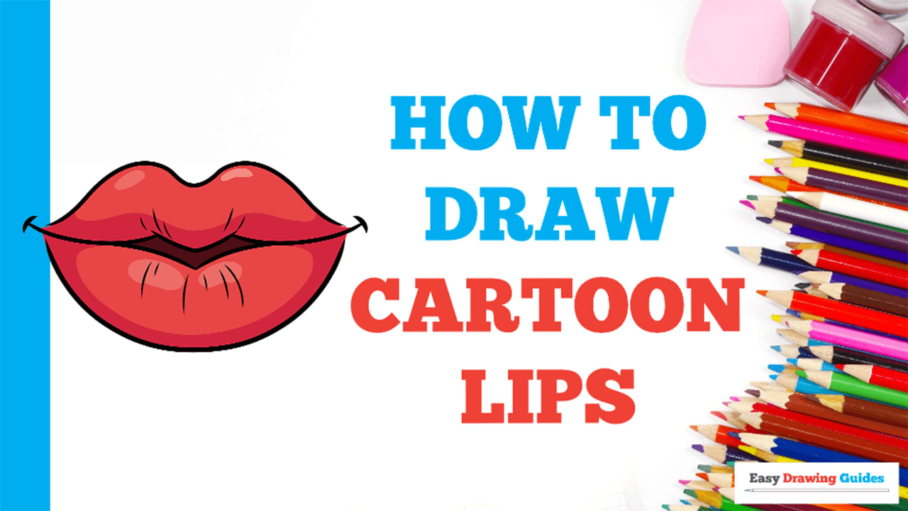 how to draw lips cartoon
